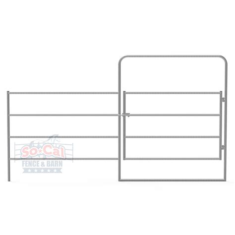 Panel Gate Combo 12ft 4 Rail 16 Gauge On Sale Socal Fence And Barn