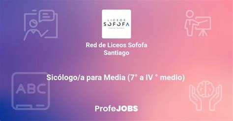 Red De Liceos Sofofa On Linkedin ¡potencia Tu Carrera Docente Con Profejobs