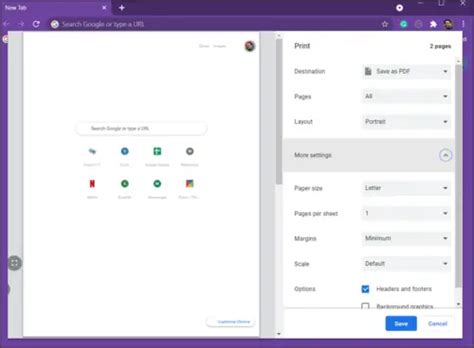 如何更改 chrome 中的默认打印设置 tech club