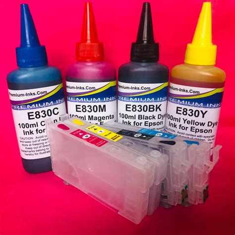 405 Xl Refillable Cartridges 400ml Ink Epson Workforce Wf 7830 7835 7 Premium Inks