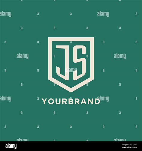 Js Initial Logo Monogram Shield Geometric Shape Design Vector Graphic Stock Vector Image And Art