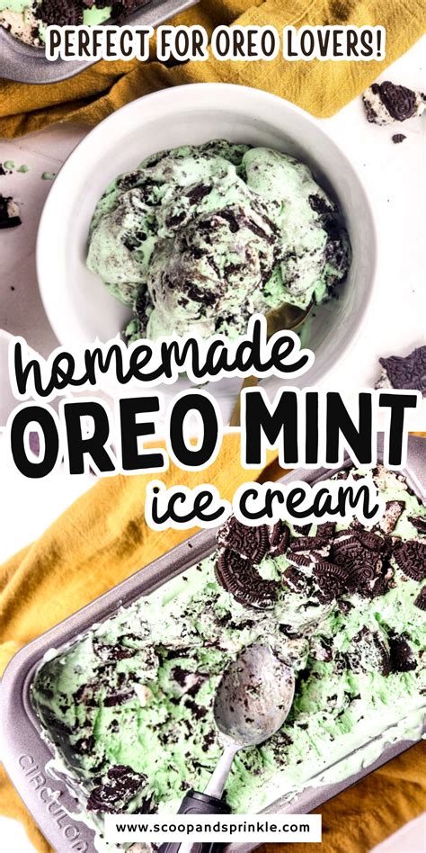 Homemade Oreo Mint Ice Cream No Churn Recipe In 2025 Mint Ice