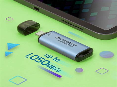 Promo Transcend 2TB Portable SSD ESD300C OTG USB C Sky Blue TS2TESD300C Diskon 8 Di Seller