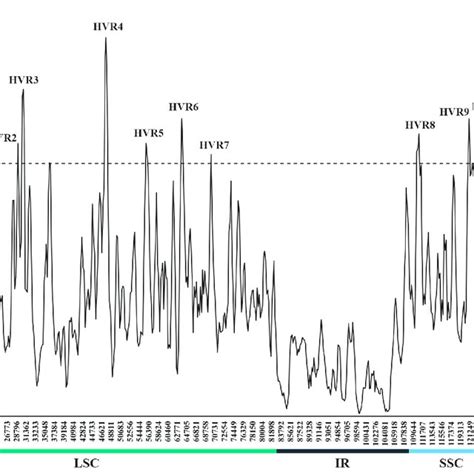 Sliding Window Analysis Of The Plastomes Of 11 Crassula Species Window Download Scientific