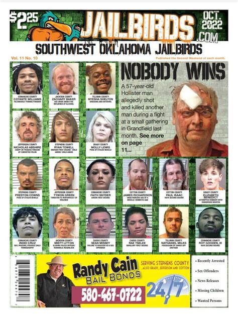 Comanche Caddo Cotton Kiowa Tillman Jackson Stephens Grady October 2022 Jailbirds