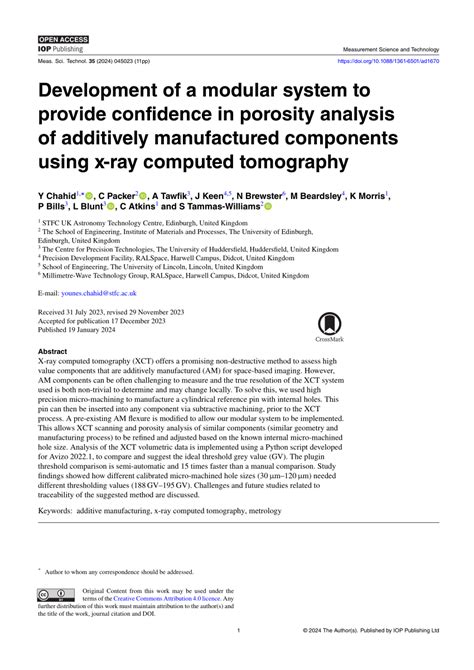 Pdf Development Of A Modular System To Provide Confidence In Porosity Analysis Of Additively