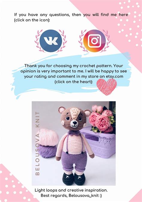 Crochet Pattern Teddy Bear Brownie