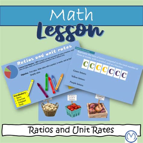 Ratios And Unit Rates Lesson By Mc Collaborating For Better Teaching