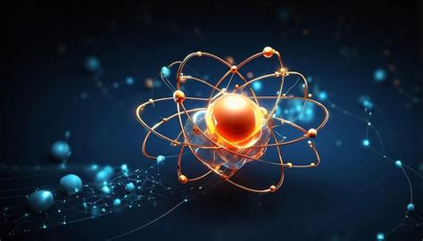 An Atom With Glowing Electrons And A Nucleus Atomic Energy And Science