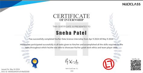 Sneha Patel On Linkedin Datascience Facialrecognition Featureextraction Internship Nullclass