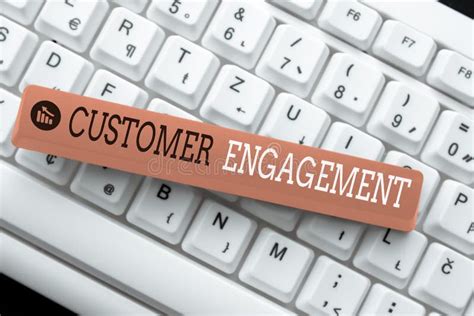 Writing Displaying Text Customer Engagement Word For The Emotional Connection Between A