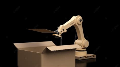 로봇 팔로 판지 상자를 다루는 로봇 골판지 상자로 작업하는 3d 렌더링 로봇 팔 고화질 사진 사진 로봇 배경 일러스트 및 사진 무료 다운로드 Pngtree