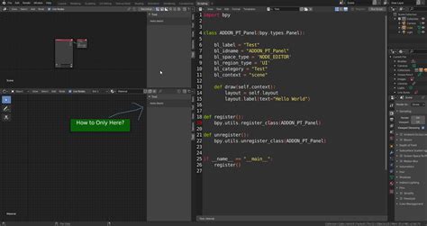 Python How To Draw A Panel Only In The Shader Editor Node Editor Object Type Based