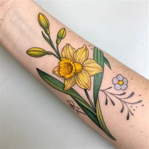Purifying March Birth Flower Tattoo Meanings Daffodil And Jonquil