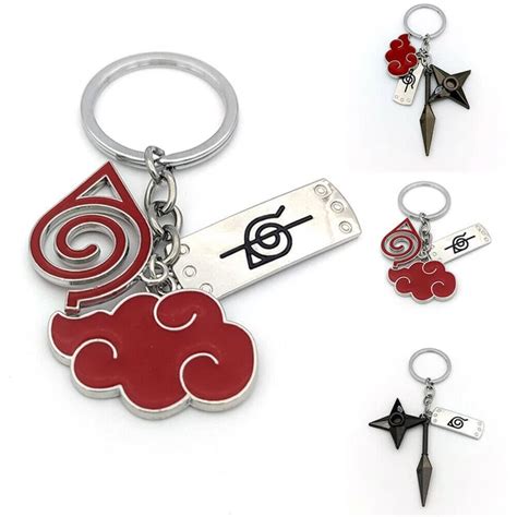 Naruto Shippuden Akatsuki Konoha Itachi Kunai Shuriken Keyring