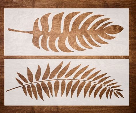 Large 12x16 Tropical And Palm Leaf Stencils Reusable Stencil