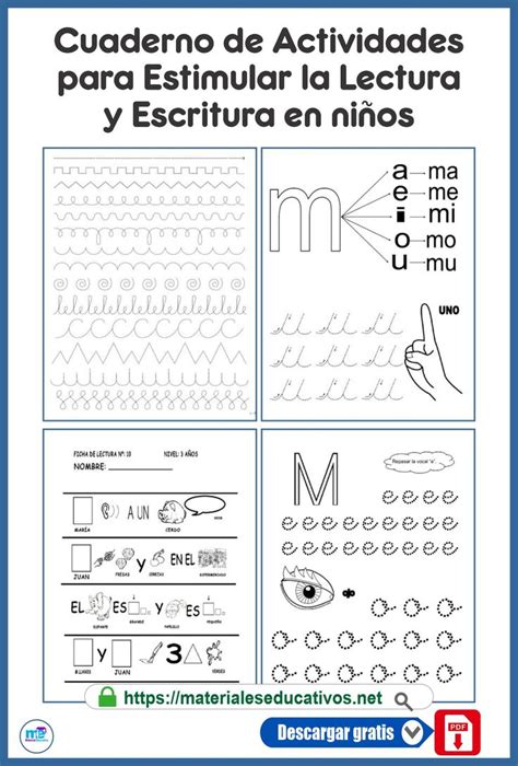Cuaderno De Actividades Para Estimular La Lectura Y Escritura En Niños
