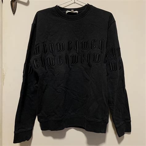 McQ Alexander McQueen Script Text Black On Black Depop