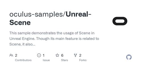github oculus samples unreal scene this sample demonstrates the