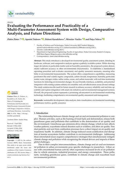 Pdf Evaluating The Performance And Practicality Of A Multi Parameter