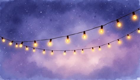 Free Twilight String Lights Image Watercolor Lights Fairy Download At Stockcake