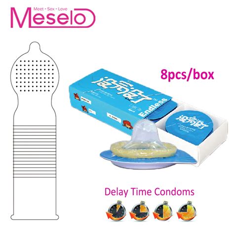 Aliexpress Com Buy Meselo 8pcs Box Particles Ultra Thin Condoms G Spots Lubrication Condom For