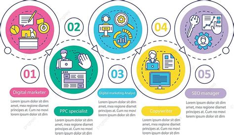 Digital Marketing Infographic With Timeline And Icons Data Ads Step