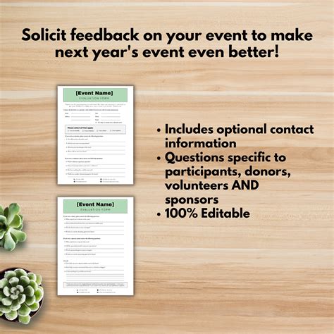 Post Event Evaluation Form Template Participant Evaluation Form Volunteer Evaluation Sponsor