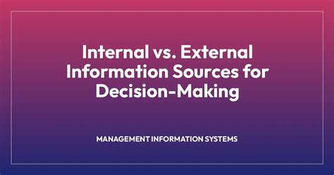 Internal Vs External Information Sources For Decision Making • Slm