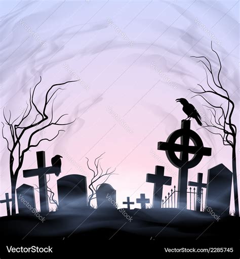 Graveyard Royalty Free Vector Image Vectorstock