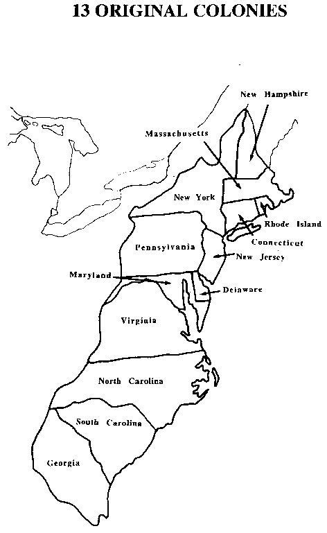 13 Colonies American Flag Coloring Page 13 Colonies American Flag Coloring Page