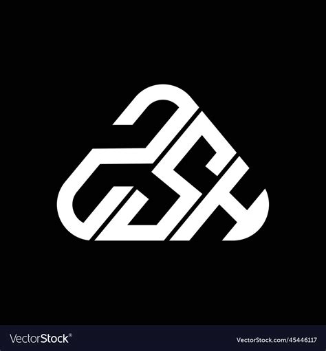 Zsh Letter Logo Creative Design With Graphic Vector Image