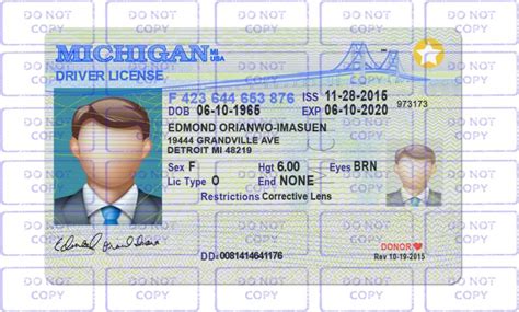 Top Quality Michigan Driver License Template 2023 Edit Ssc
