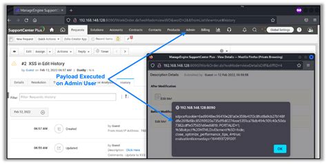 Cve 2022 25373 Manageengine Support Center Plus Stored Cross Site Scripting Xss Raxis