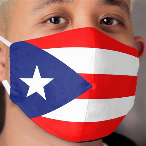 Puerto Rican Flag Cloth Face Mask Chief T Shirt
