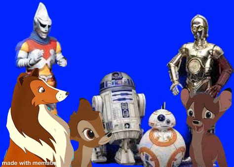 Lassie Bambi And Ronno Meet The Star Wars Droids By Stikbotzilla113