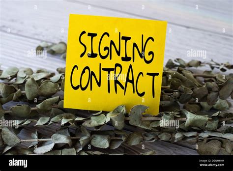 Conceptual Caption Signing Contract Word For The Parties Signing The