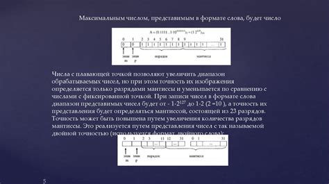 Представление чисел в формате с плавающей запятой Online Presentation