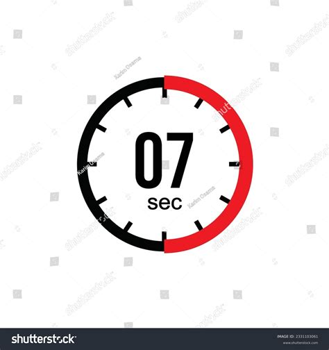 7 Seconds Timer Clock 7 Sec Stock Vector Royalty Free 2331103061