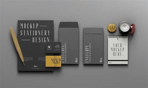 Premium Psd Stationery Composition Mockup