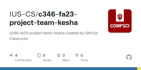 GitHub IUS CS C Fa Project Team Kesha C Fa Project Team Kesha Created By GitHub