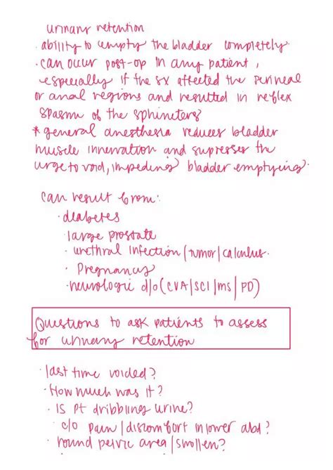Urinary Retention Northwest College Edubirdie
