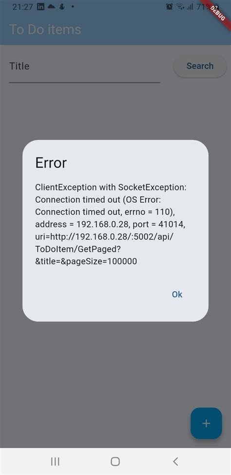 Can Not Call Net Web Api In Flutter App On Real Device Stack Overflow
