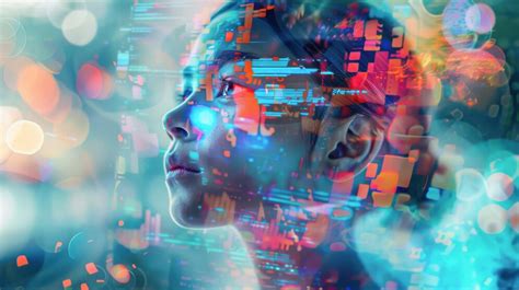 Datadriven Future Modern Art In Colors Of Hope Premium Ai Generated Image