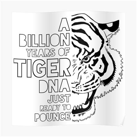Tiger Dna Poster By Arichutfles Redbubble