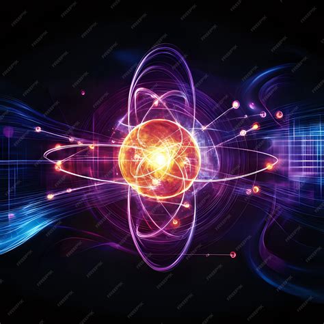 Quantum Atom Energy Premium Ai Generated Image