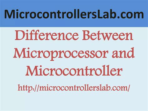 difference between microprocessor and microcontroller ppt