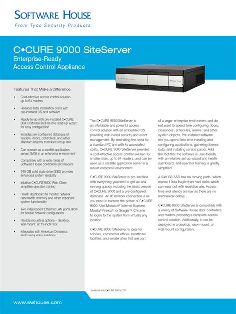 Ccure 9000 Siteserver Ds R07 Lt En Pdf Databases Access Control