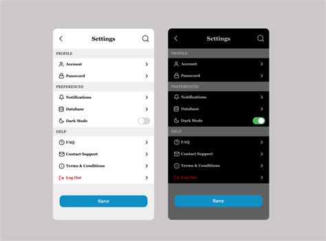 dailyui challenge 007 settings by mallory gafford on dribbble