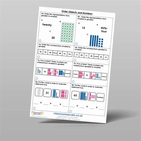 Year 2 Order Objects And Numbers Varied Fluency Resource Classroom Secrets